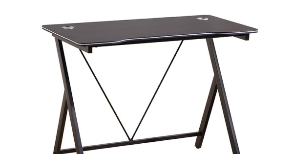 Γραφειο 100X50X75Εκ.μαυρο Mdf/Μαυρο Μεταλλικο